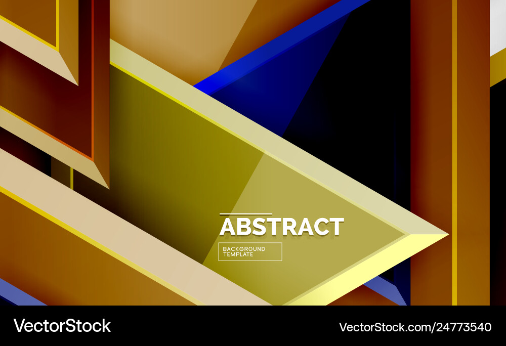 Tech futuristic geometric 3d shapes minimal Vector Image