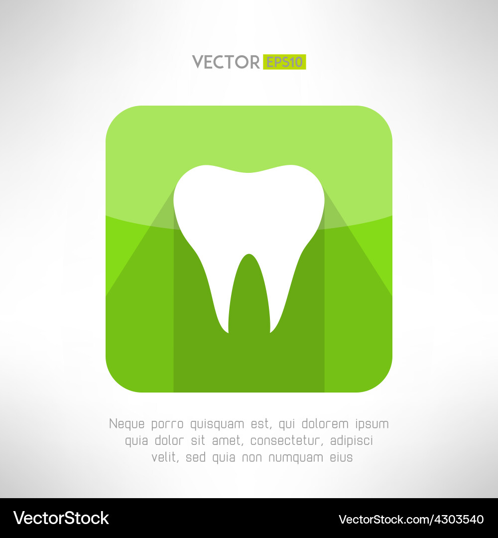 Tooth icon made in modern clean and simple flat Vector Image