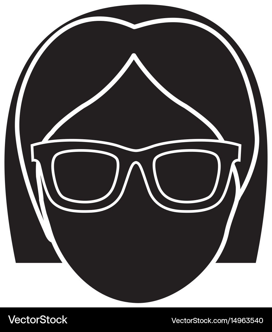 Woman with glasses icon Royalty Free Vector Image