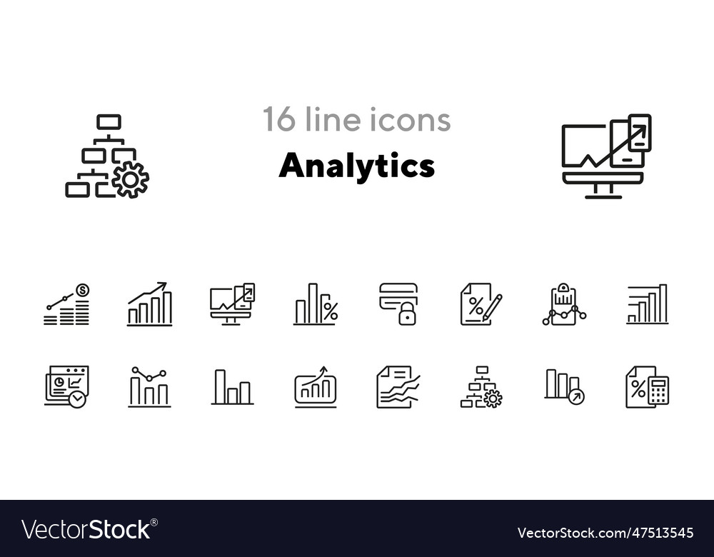 Analytics icon Royalty Free Vector Image - VectorStock