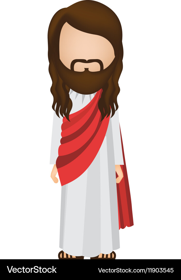 Avatar figure human jesus christ Royalty Free Vector Image
