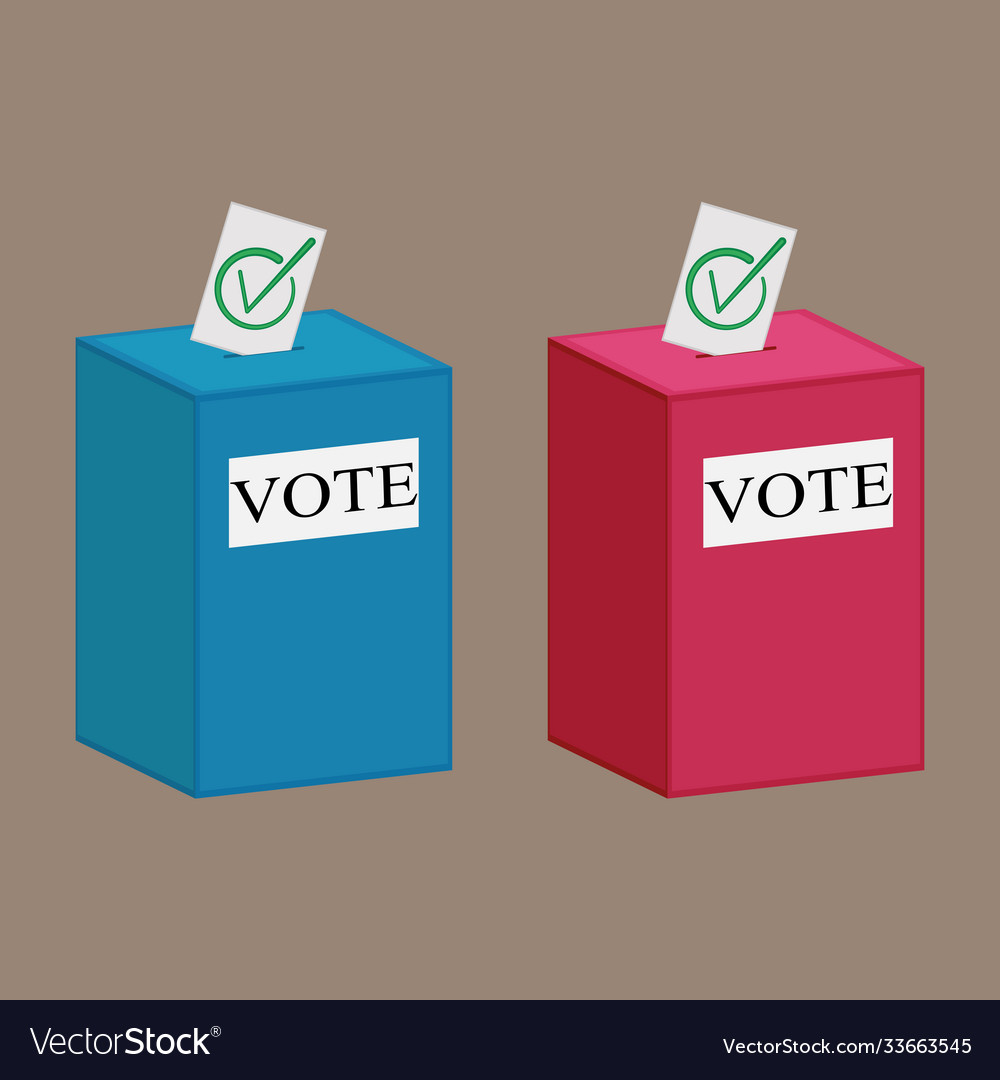 Ballot box box for vote box for voting Royalty Free Vector