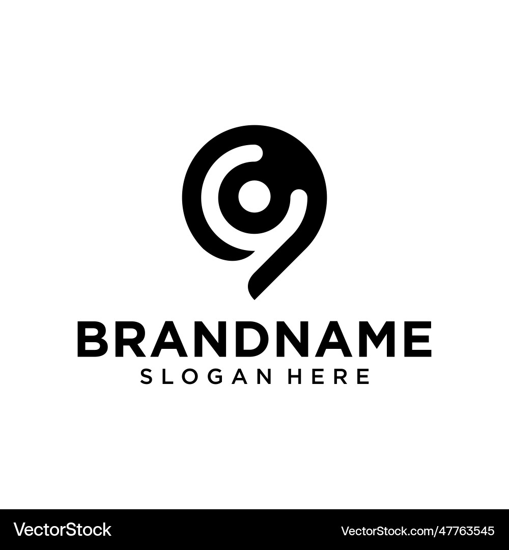 C 9 logo design inspiration for business Vector Image