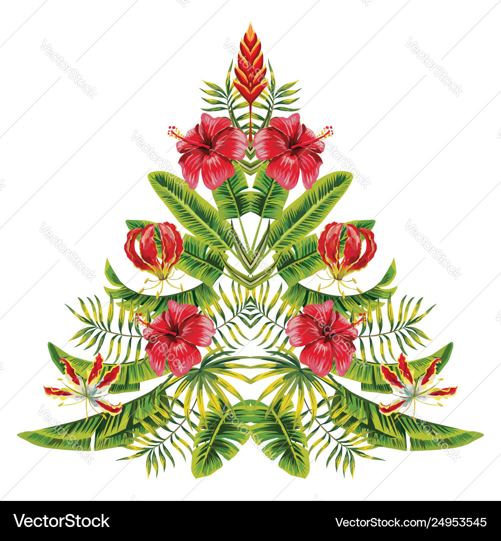 Christmas Tree Clipart Vector Flower