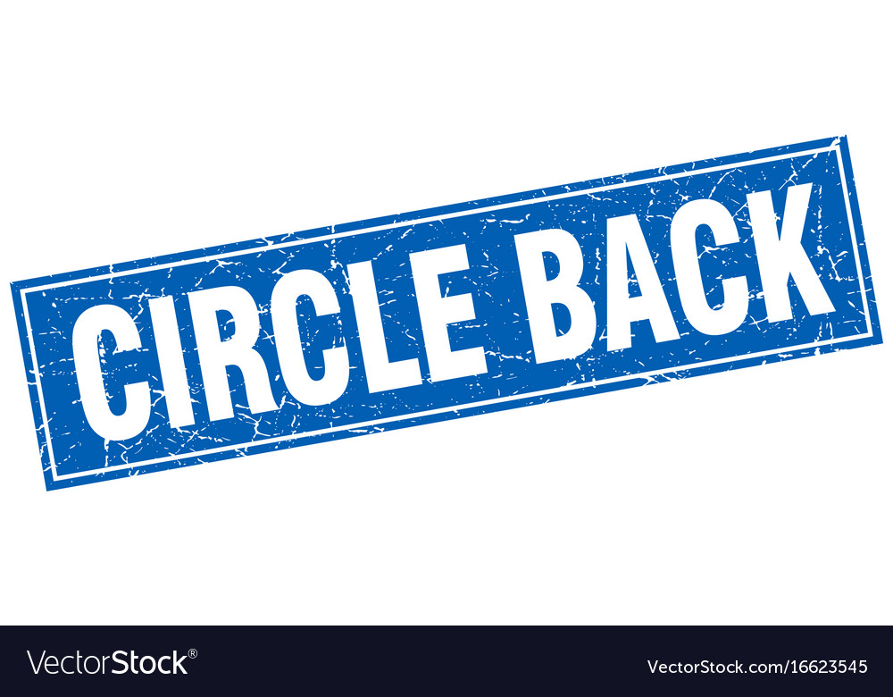Circle back square stamp Royalty Free Vector Image