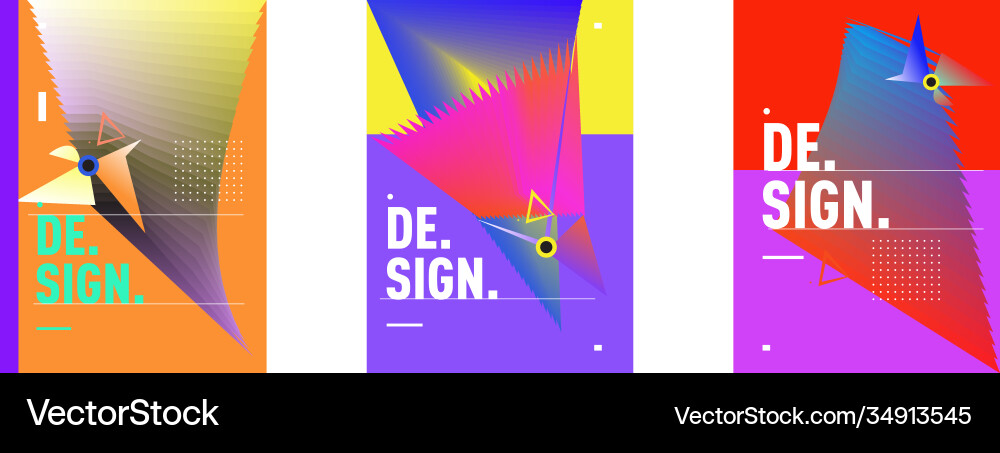 Colorful trendy abstract design template Vector Image