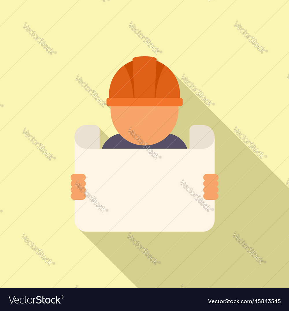 Construction manual icon flat technical Royalty Free Vector