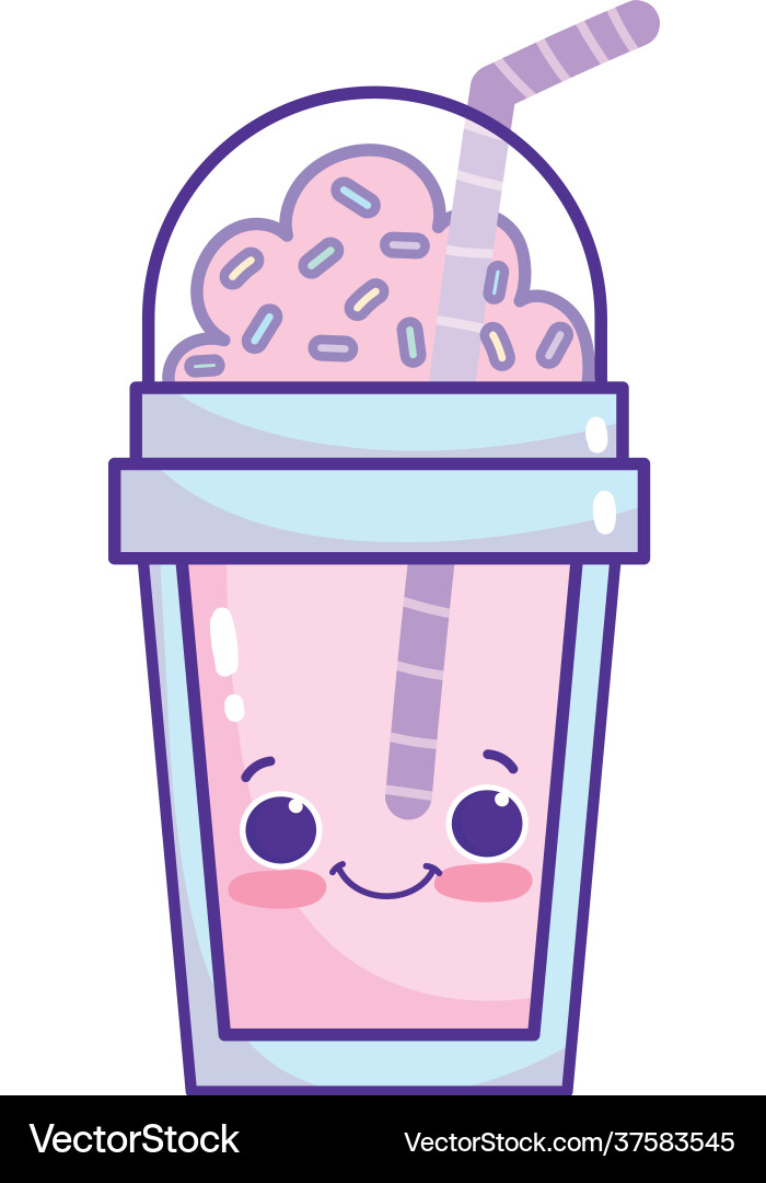 Cute frappe cartoon Royalty Free Vector Image - VectorStock