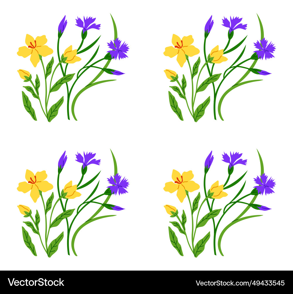Flower pattern the botanical garden was haven Vector Image