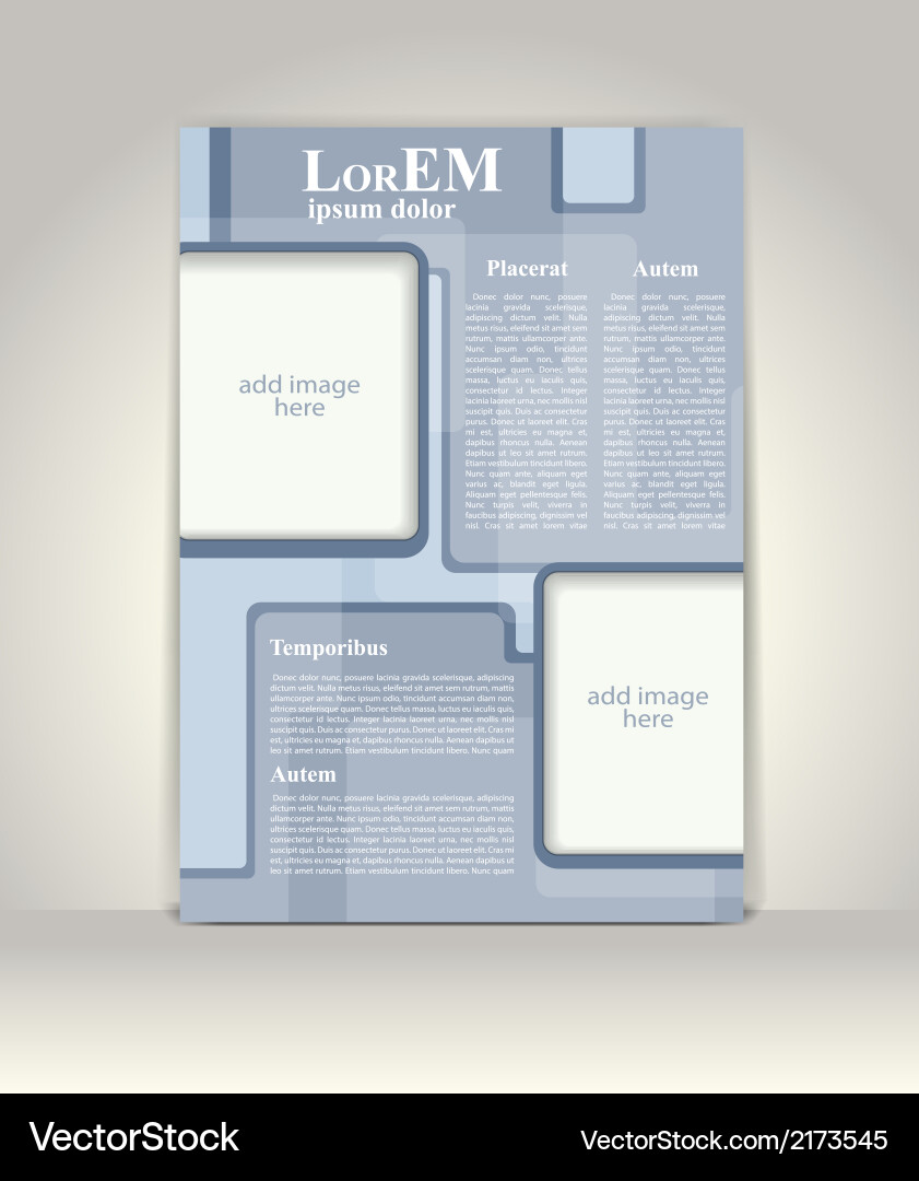 Flyer brochure or magazine cover template Vector Image