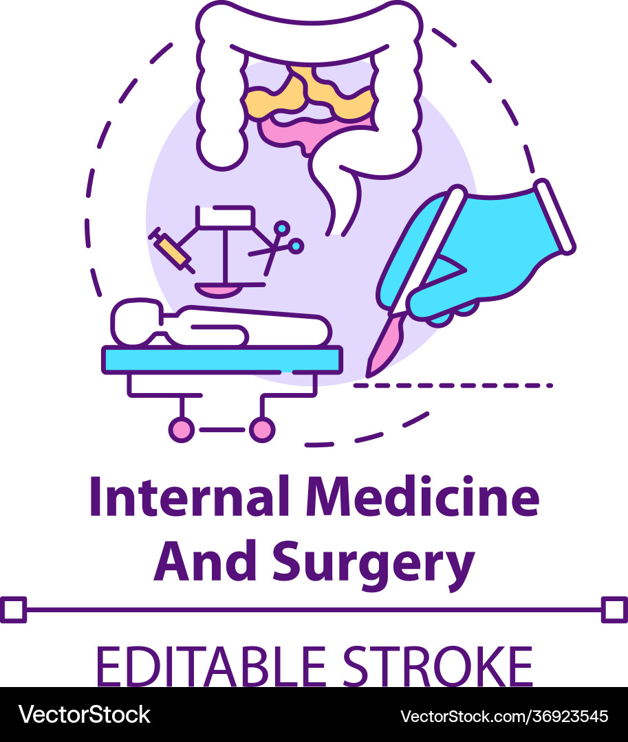 Internal medicine and surgery concept icon Vector Image
