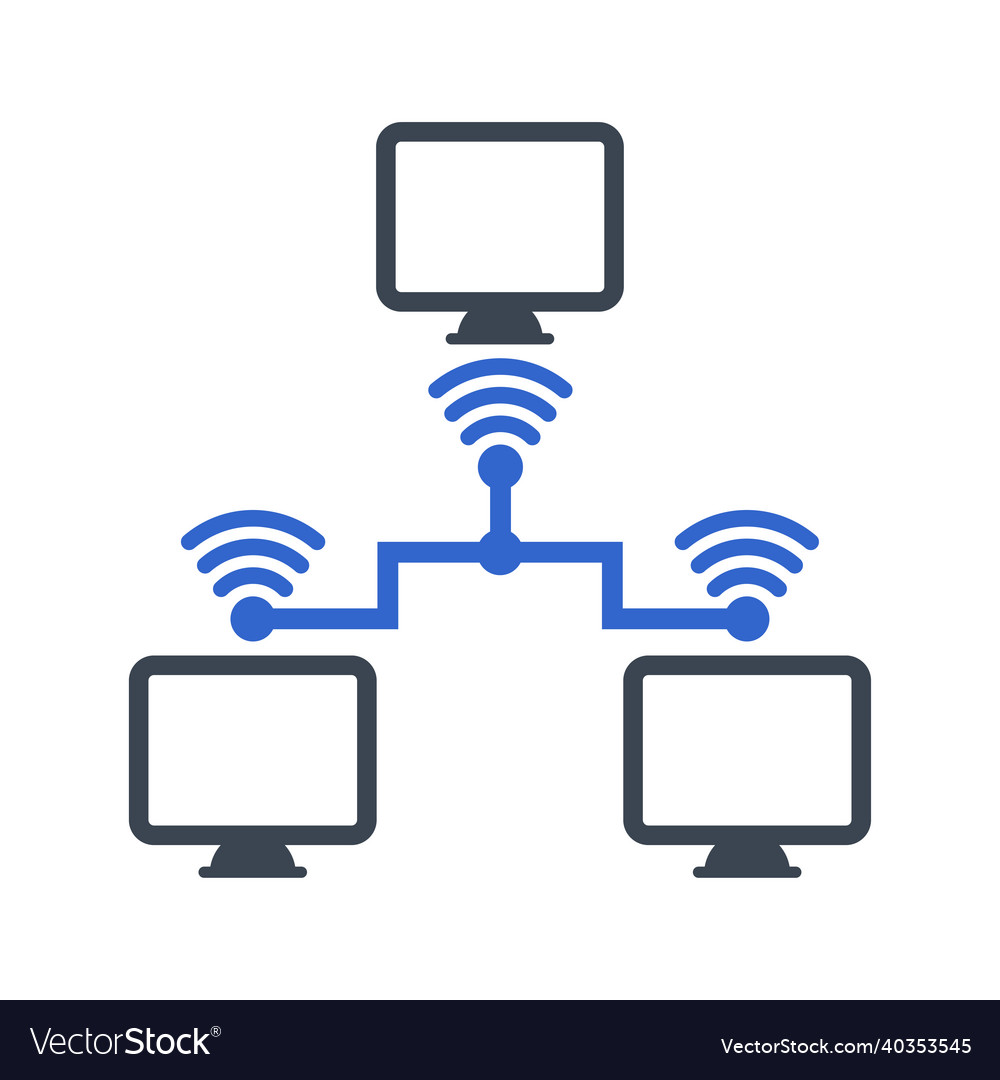 Local network icon Royalty Free Vector Image - VectorStock
