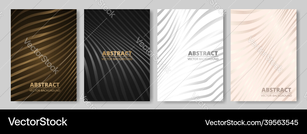 Modern elegant luxury cover design set for flyer Vector Image