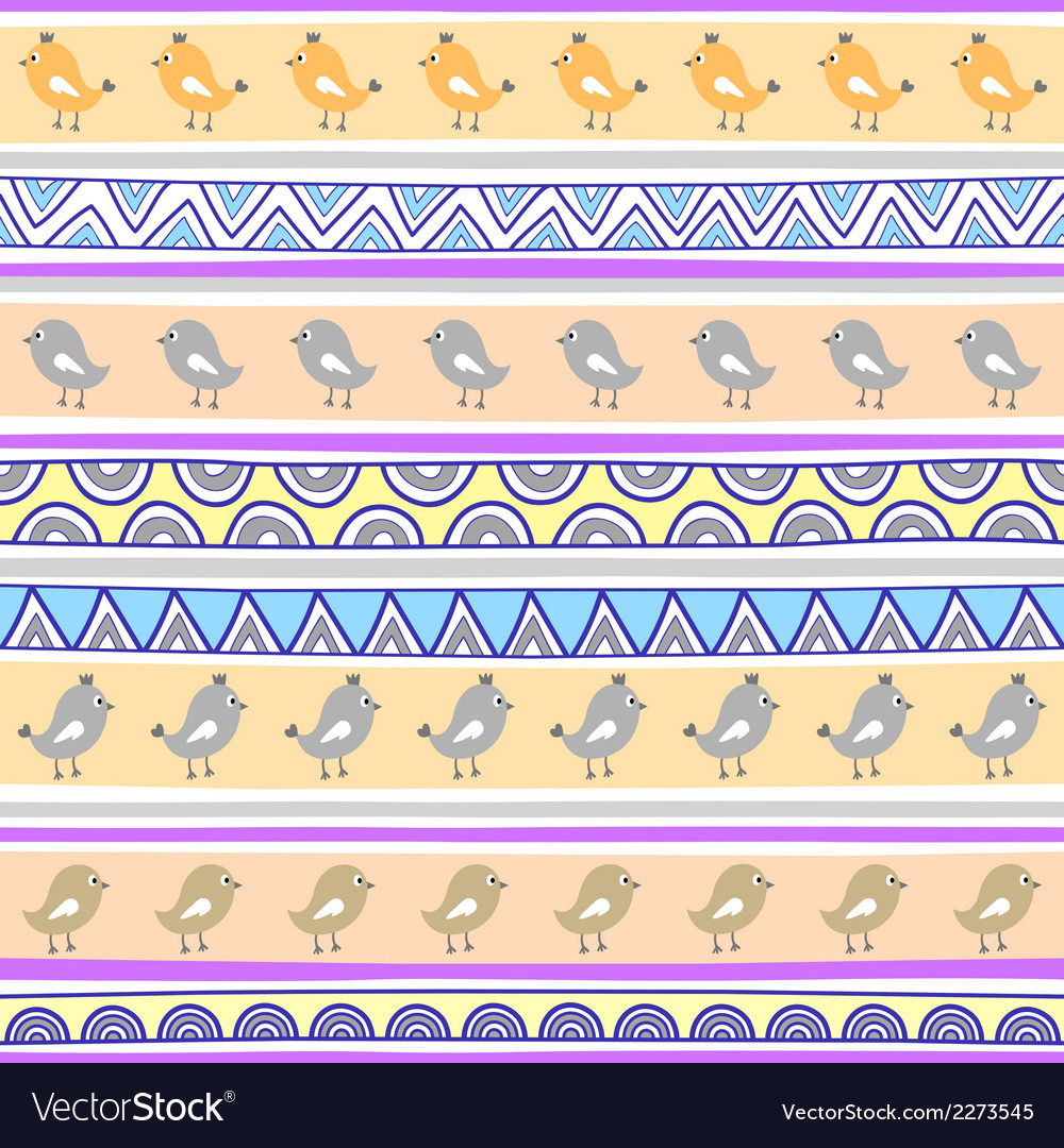 Seamless bird pattern background Royalty Free Vector Image