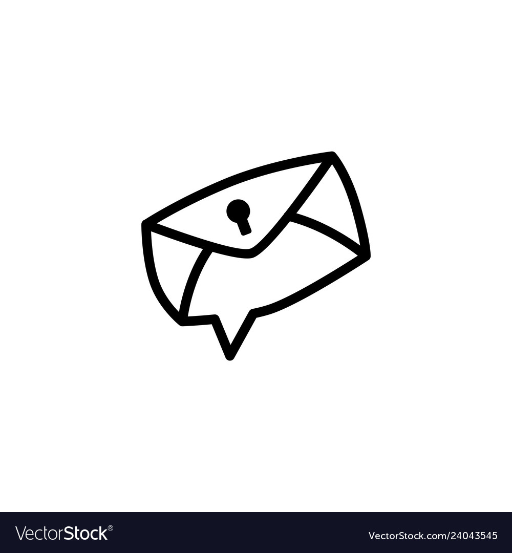 Secure message chat bubble logo icon element Vector Image