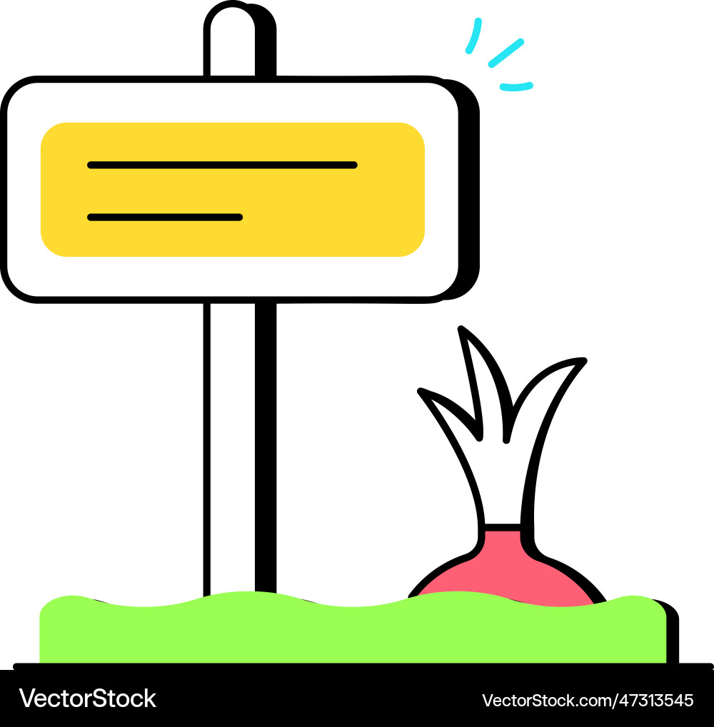 Vegetable signboard Royalty Free Vector Image - VectorStock