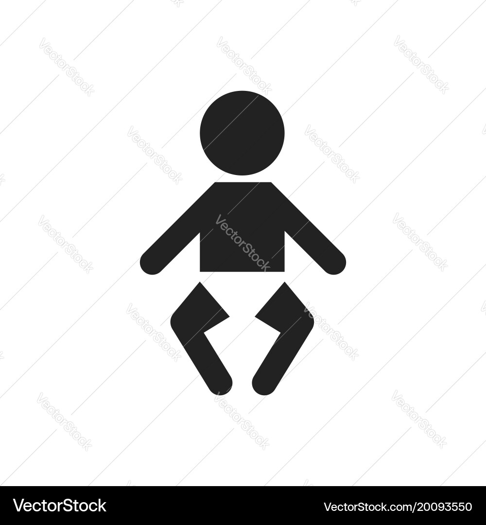 Baby icon child flat Royalty Free Vector Image