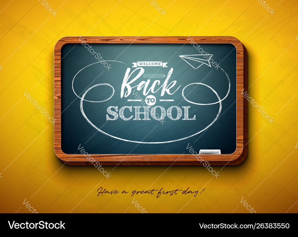 Back to school design with chalkboard Royalty Free Vector