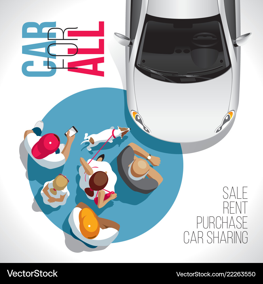 Car for all auto for everyone Royalty Free Vector Image