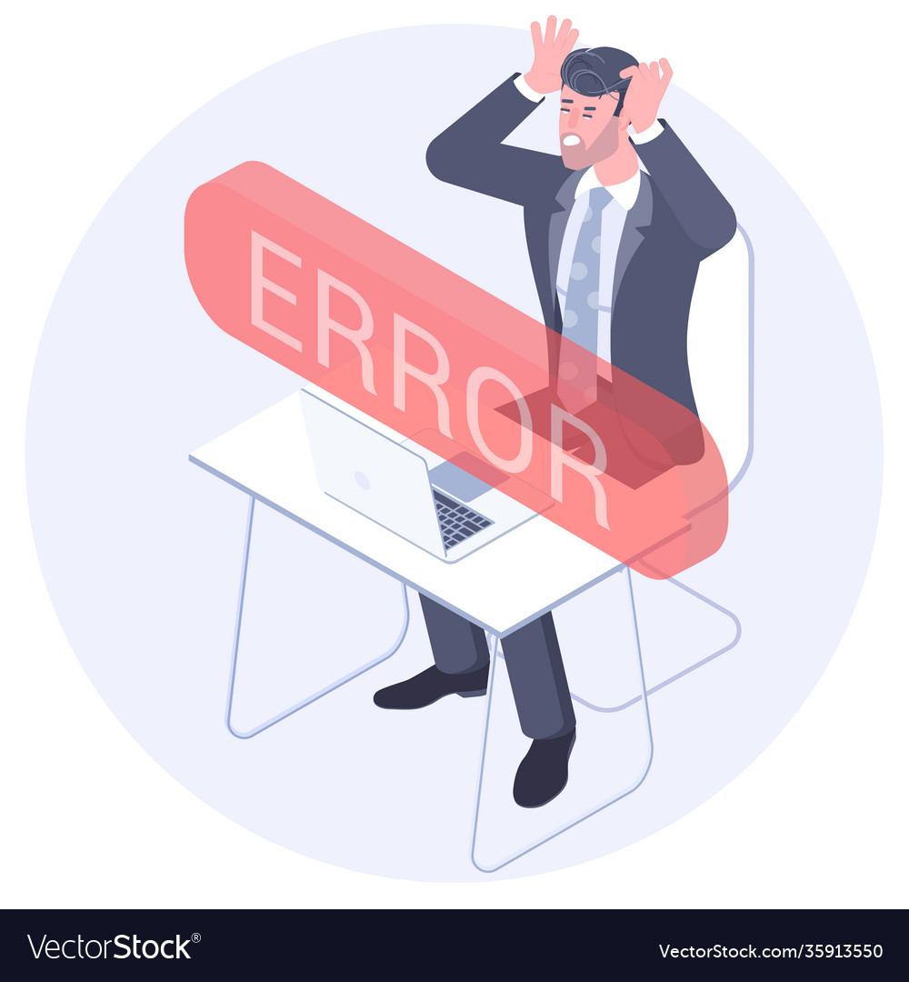 Concept error message Royalty Free Vector Image