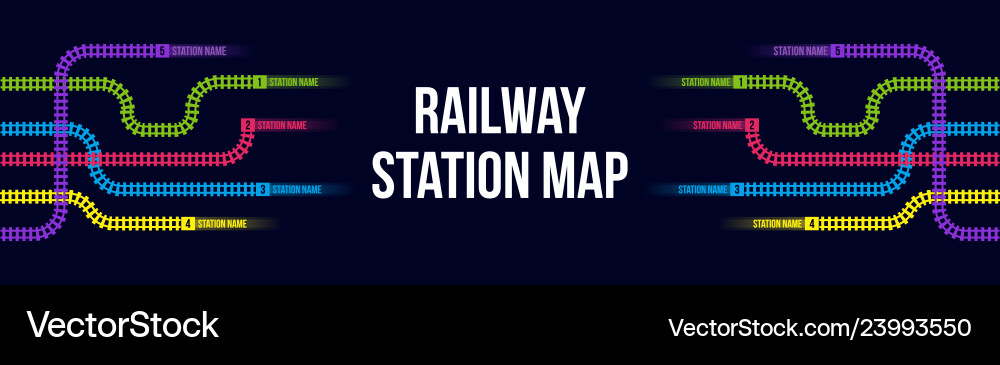 Creative of railway station Royalty Free Vector Image