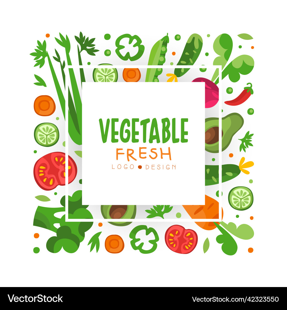 Fresh vegetable design with ripe harvested Vector Image