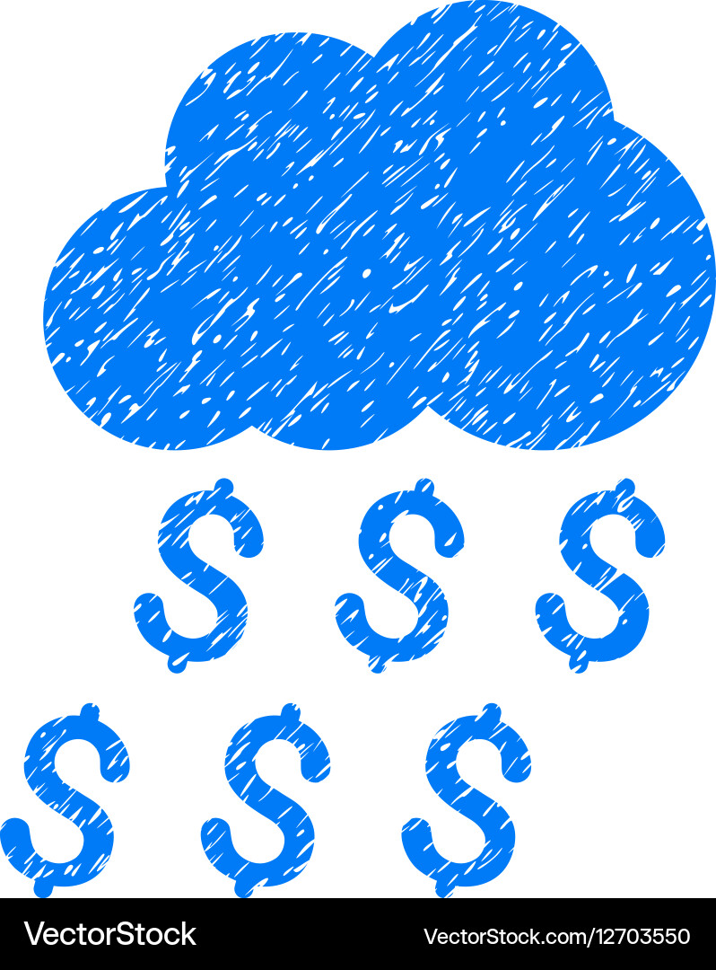 Money rain grainy texture icon Royalty Free Vector Image