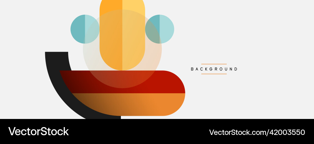 Round geometric shapes lines and circles Vector Image