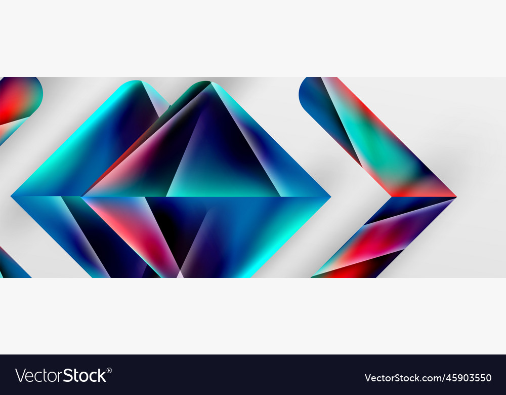 Triangle Fluid Color Gradient Abstract Background Vector Image