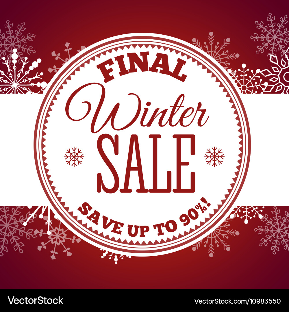 Winter sale poster Royalty Free Vector Image - VectorStock