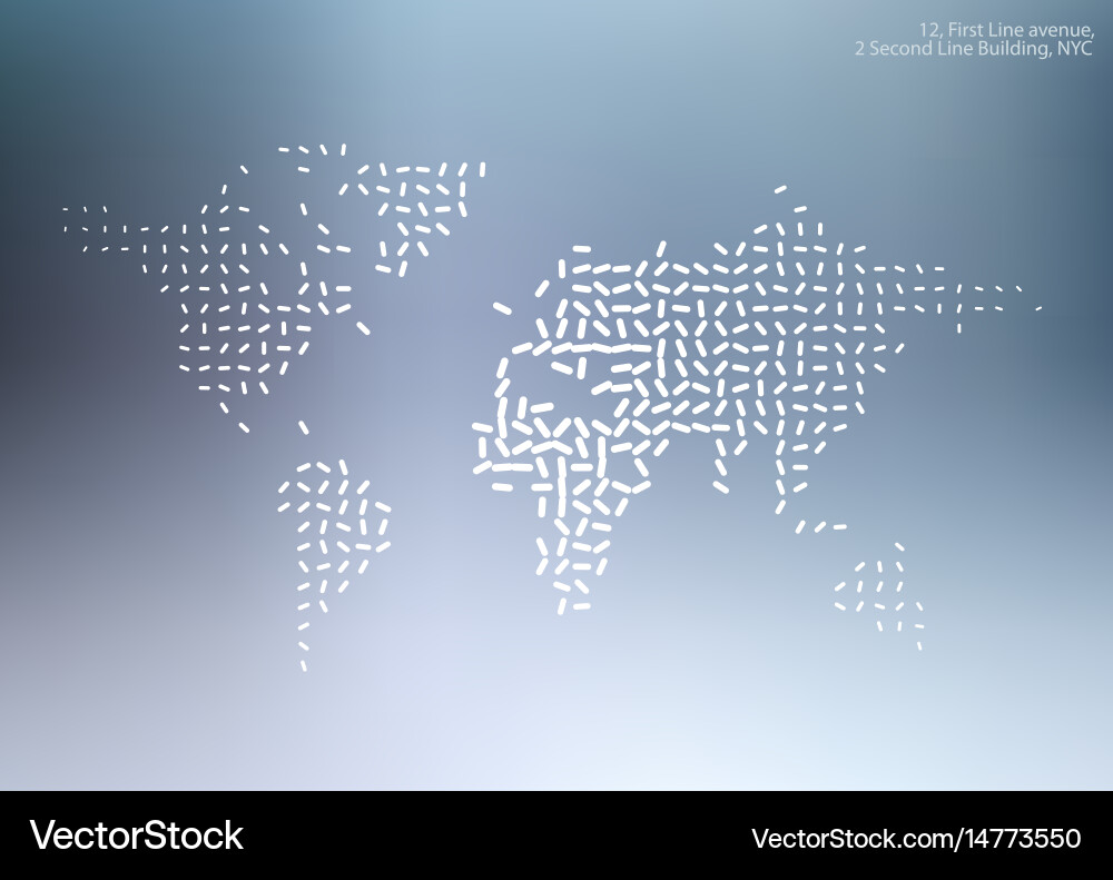 World map with sticks lines for business Vector Image