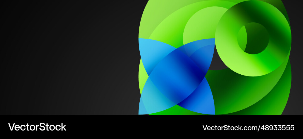 Abstract round geometric shapes with gradients Vector Image