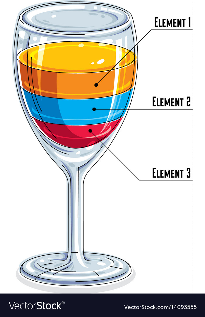 Creative infographics element 3d wineglass Vector Image