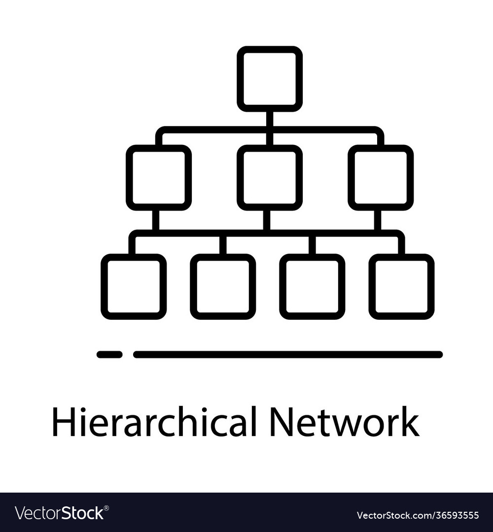 Hierarchical network Royalty Free Vector Image