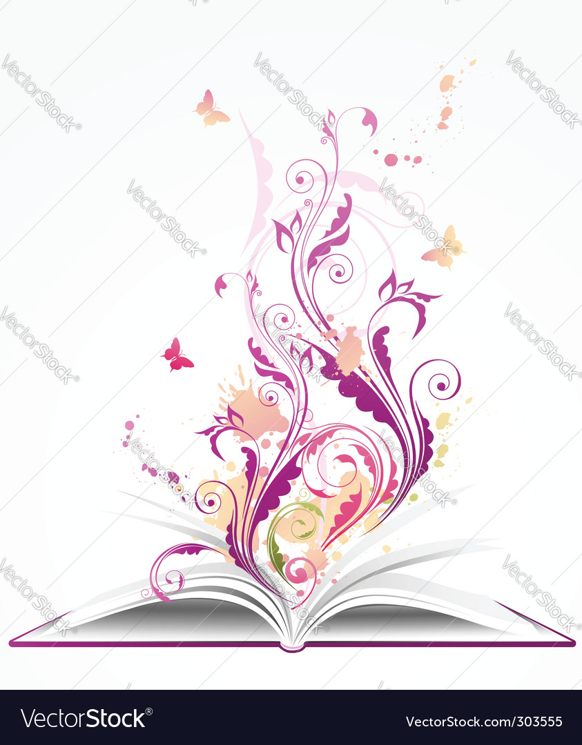 Open book Royalty Free Vector Image - VectorStock