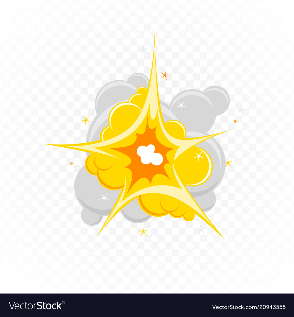 Single explosion Royalty Free Vector Image - VectorStock