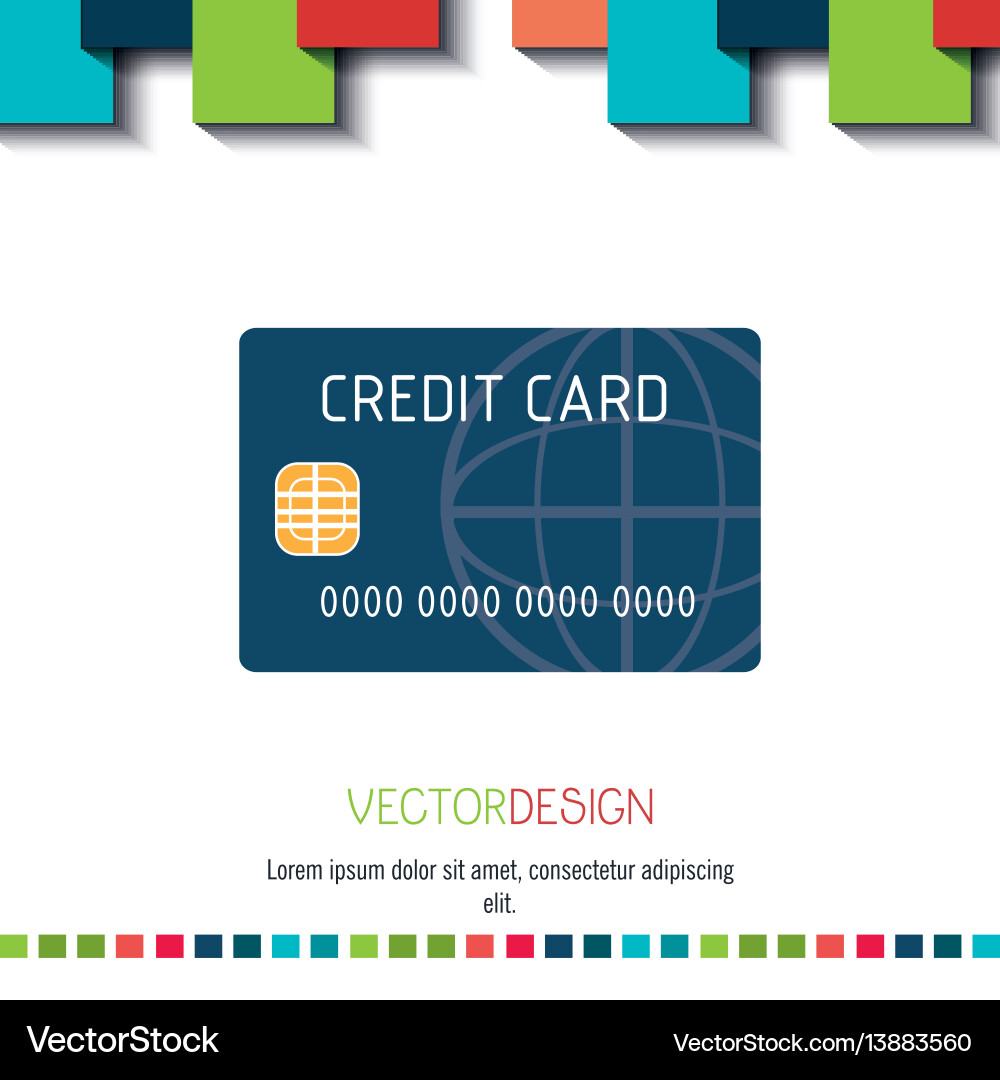 Credit card icon design Royalty Free Vector Image