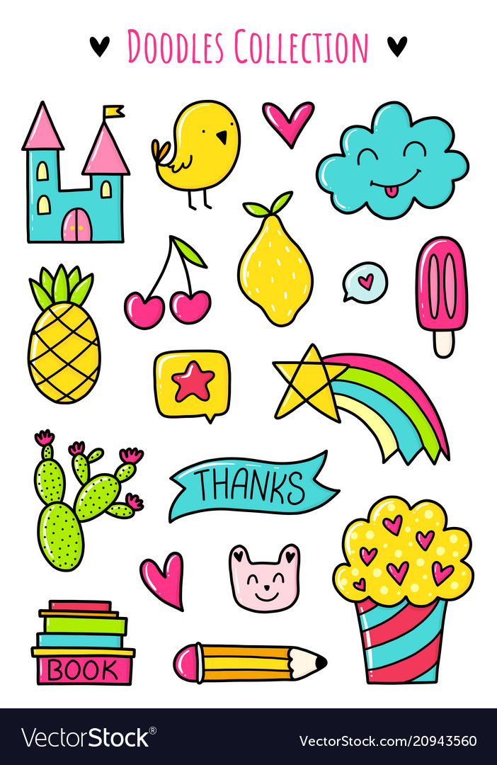 Doodle elements Royalty Free Vector Image - VectorStock