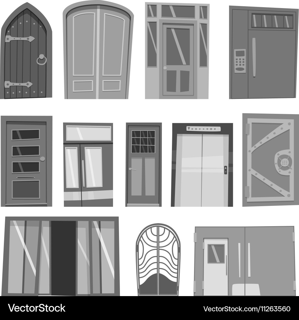 Door isolated Royalty Free Vector Image - VectorStock
