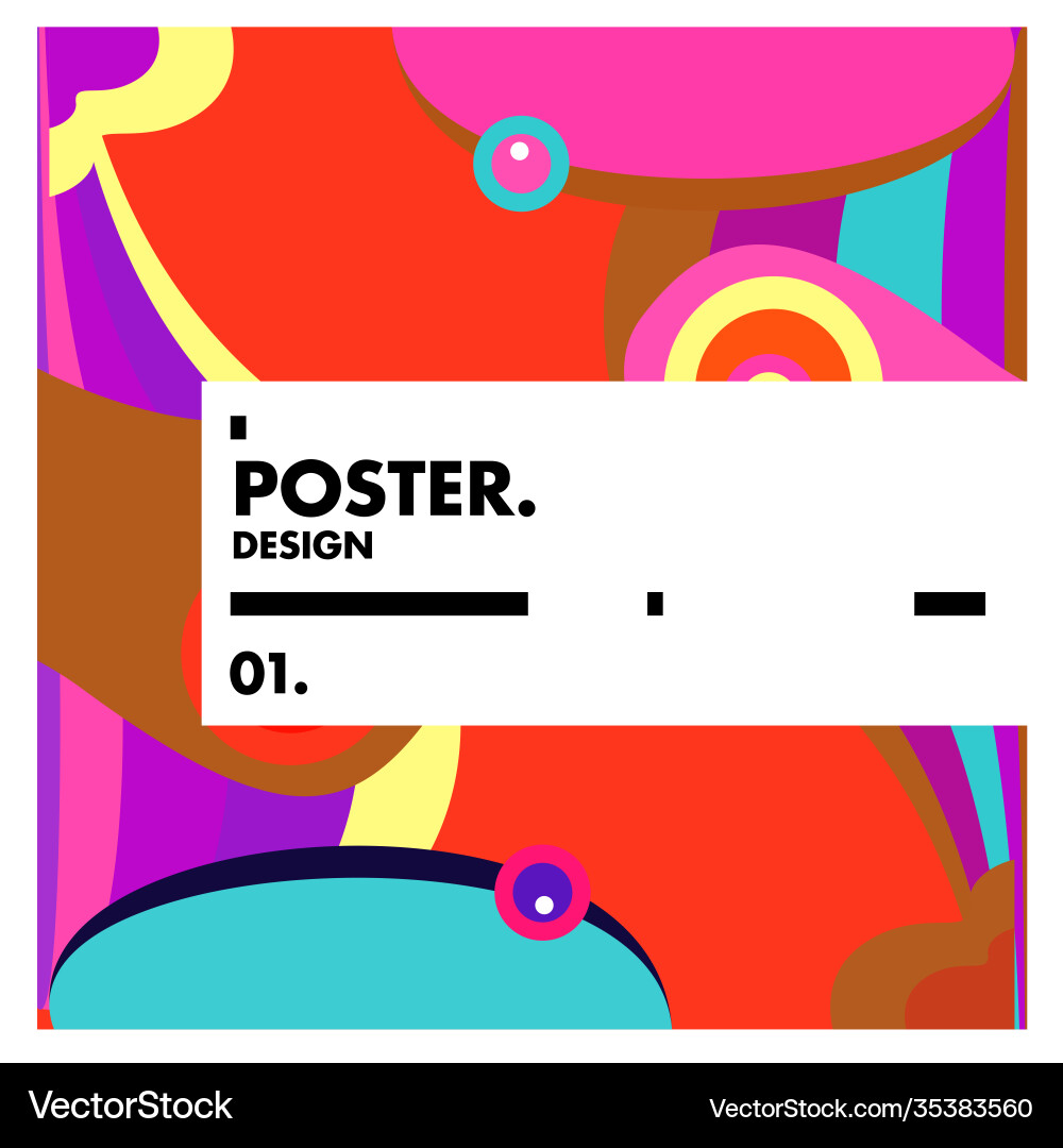 Geometric colorful pattern for poster and banner Vector Image