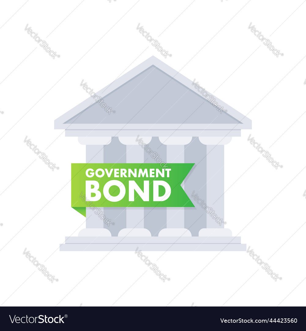 Government bonds icon financial supply Royalty Free Vector