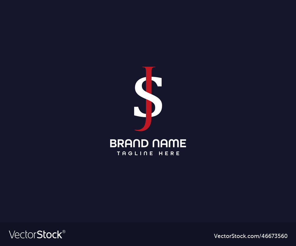 Js letter logo Royalty Free Vector Image - VectorStock