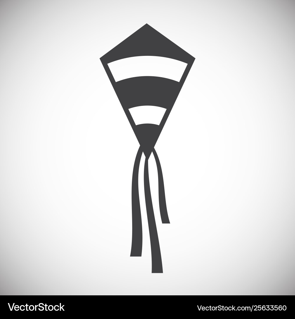 Kite icon on background for graphic and web design
