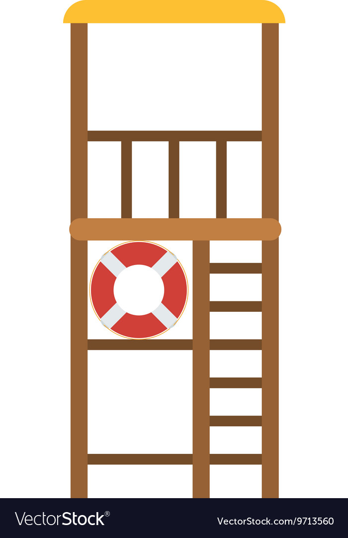 Lifeguard tower Royalty Free Vector Image - VectorStock