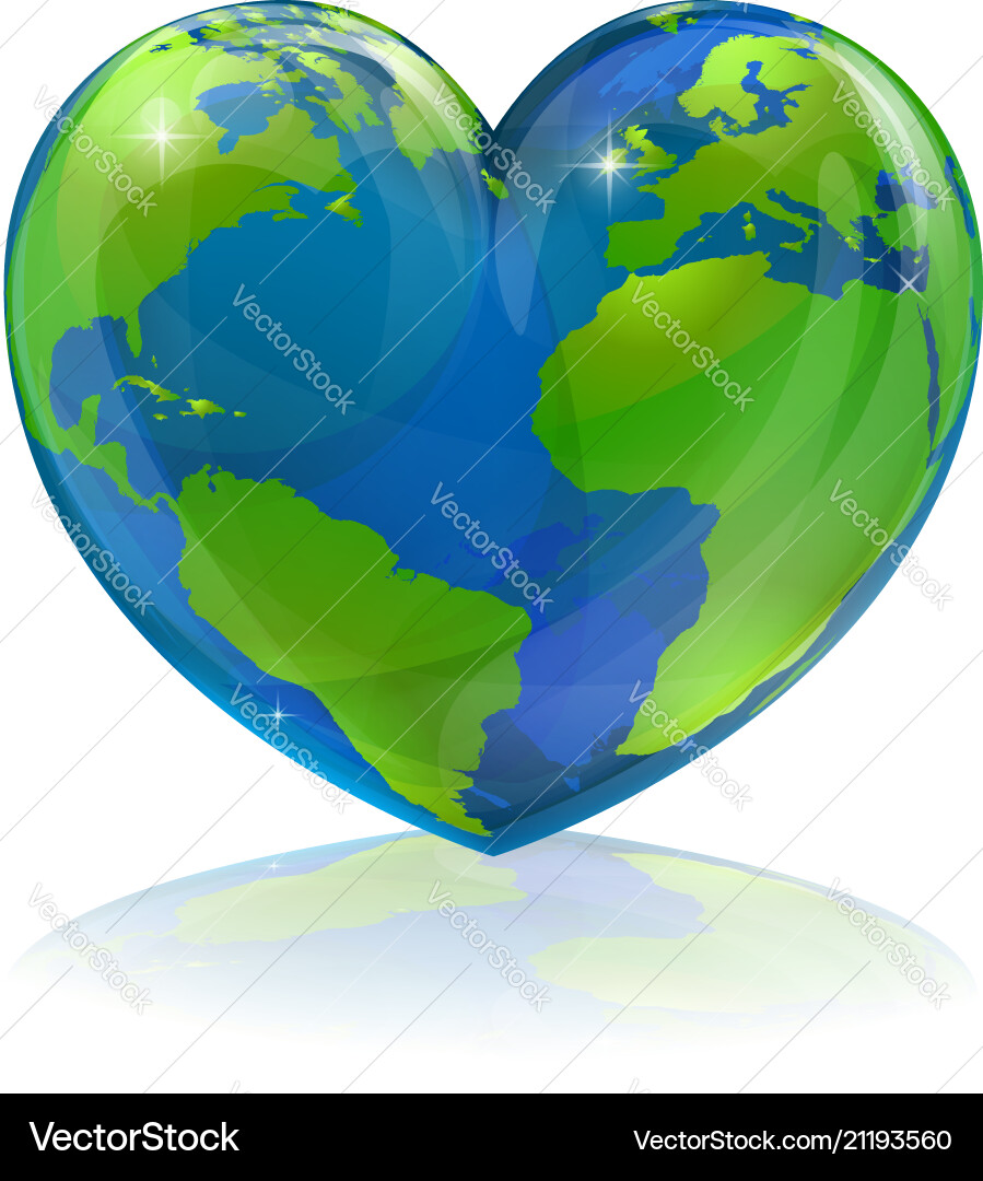 Love world heart concept Royalty Free Vector Image