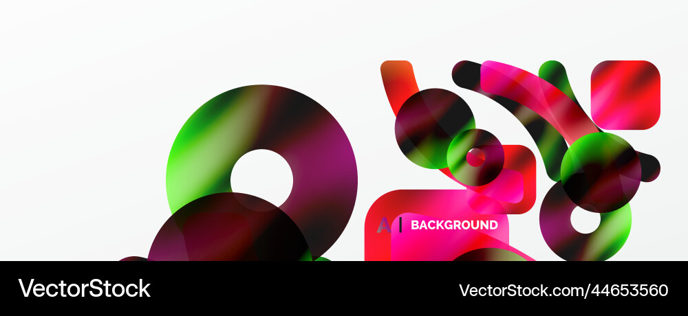 Metallic shiny geometric surfaces round shapes Vector Image