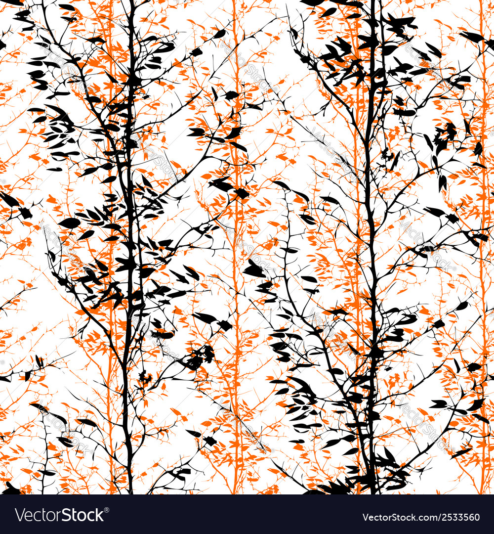 Pattern with trees silhouettes Royalty Free Vector Image