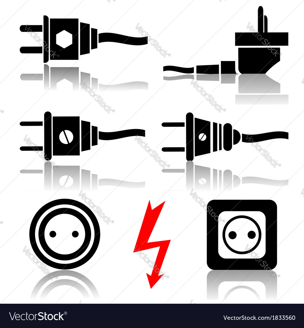 Plugs and sockets Royalty Free Vector Image - VectorStock