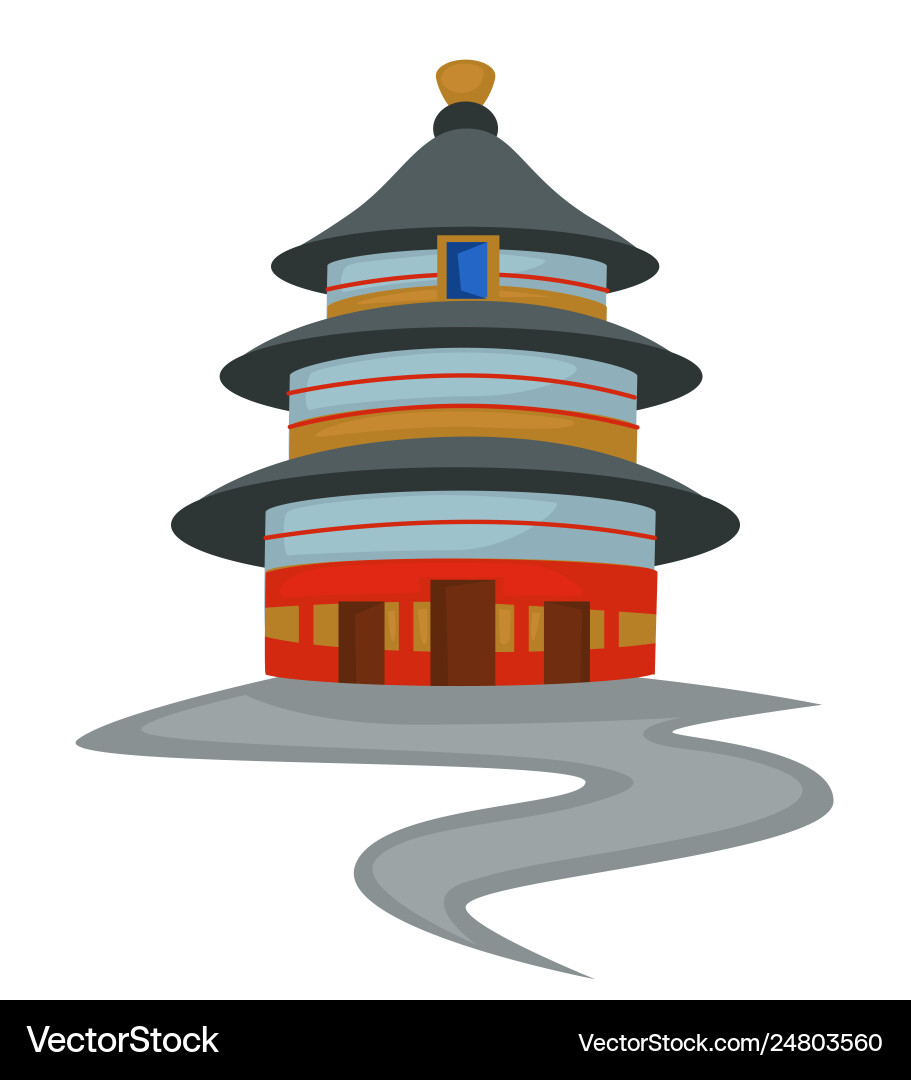 Temple heaven chinese architecture isolated Vector Image