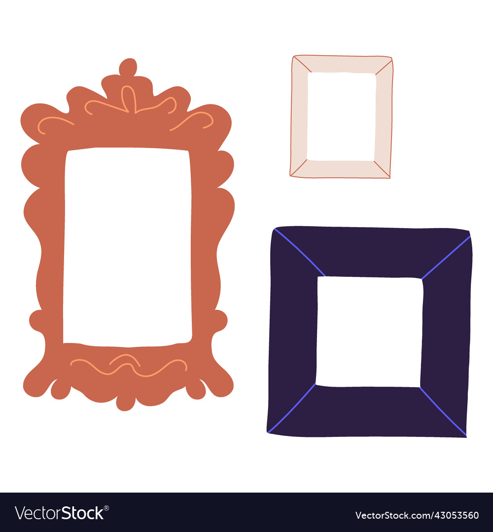 Three frames Royalty Free Vector Image - VectorStock